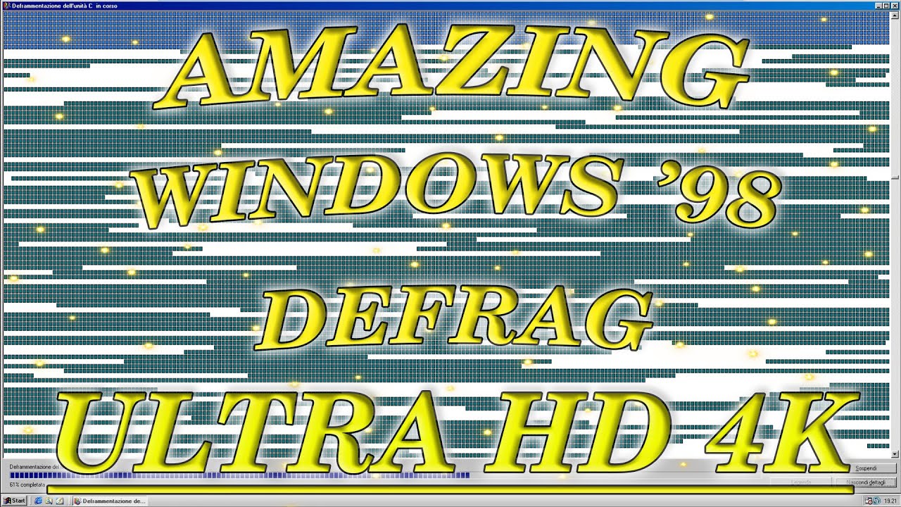 Windows 98 defrag - 4K - YouTube