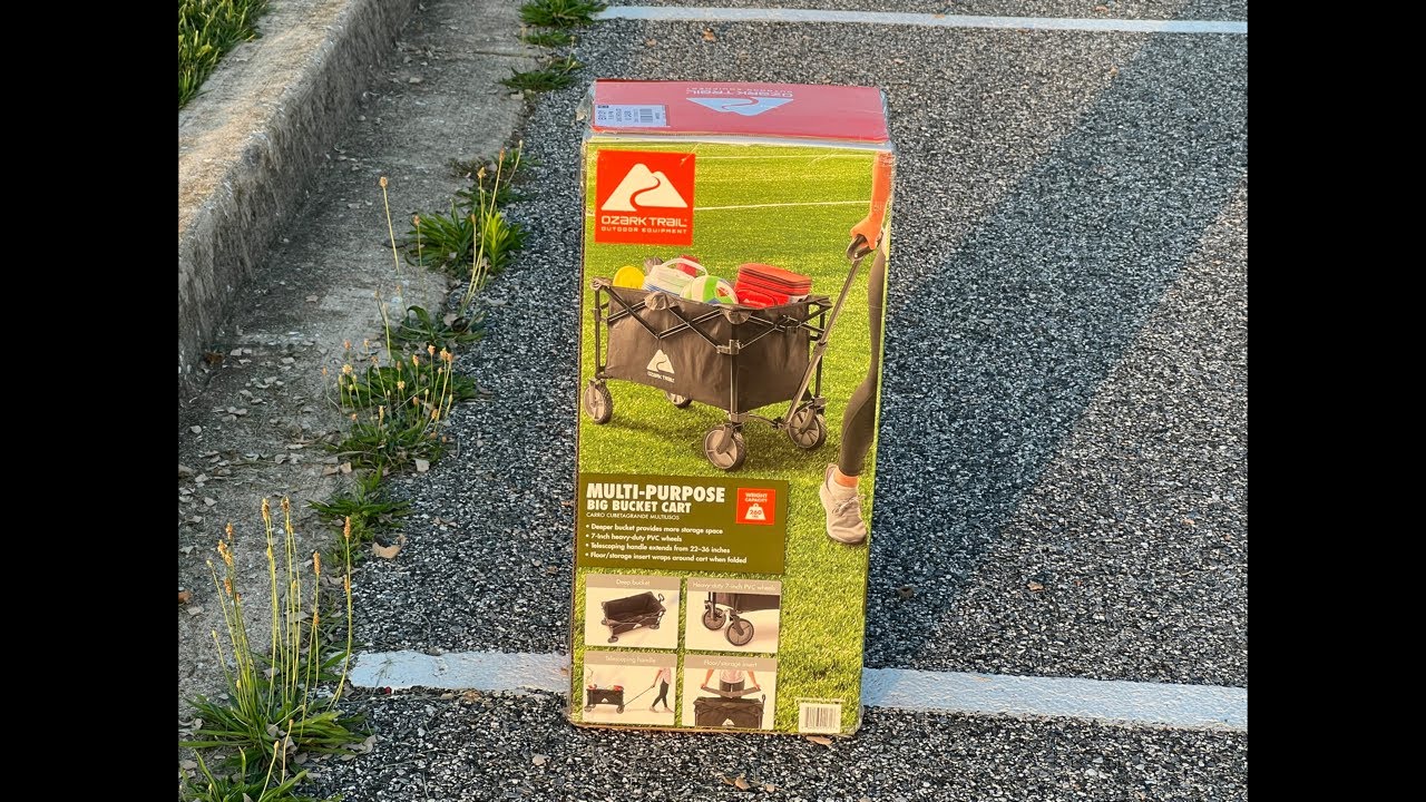 Unboxing ozark trail Multi-Purpose Big Bucket Cart - YouTube