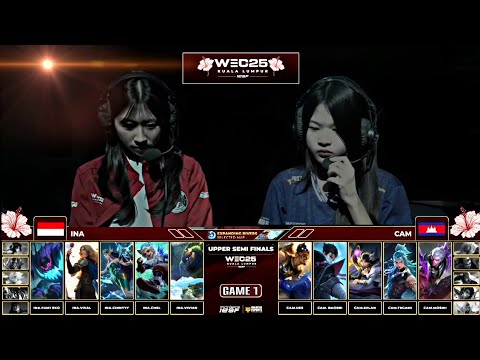 INDONESIA VS CAMBODIA | IESF WEC25 UPPER SEMI FINALS | GAME 1 - Mobile Legends