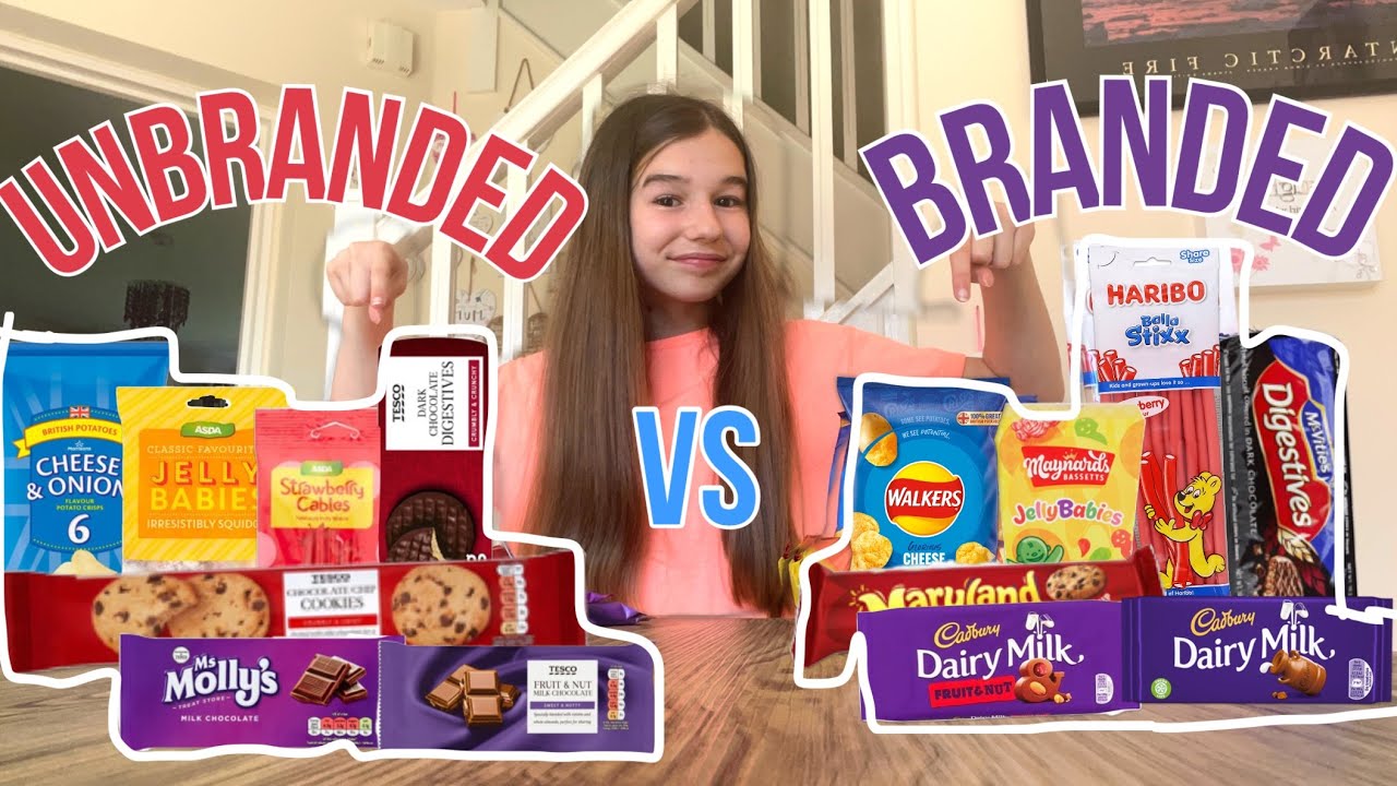 BRANDED VS UNBRANDED FOOD CHALLENGE! (Blindfolded Taste Testing) - YouTube
