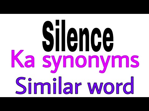 Synonyms of Silence | Silence ka synonyms | similar word of Silence ...