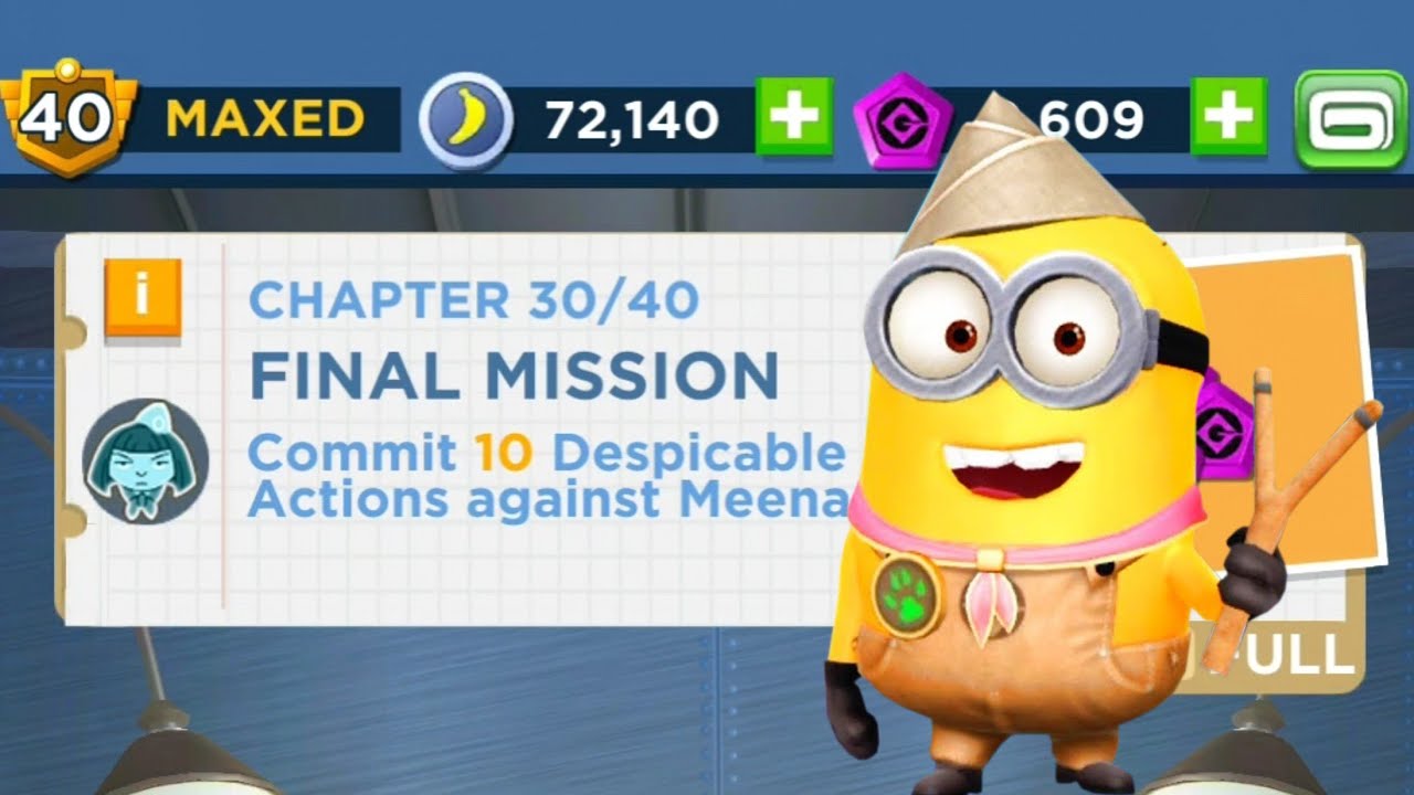 Minion Rush Scout Minion At Despicable Ops Final Mission Chapter 30 40