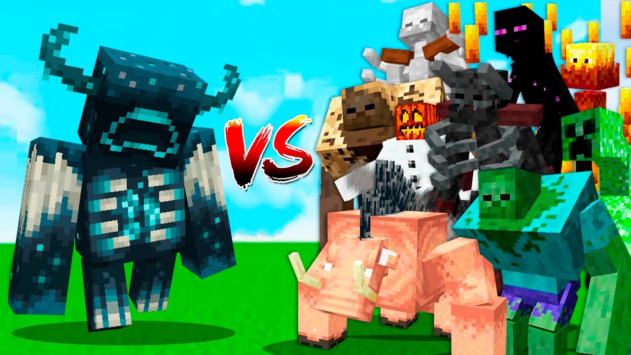 WARDEN vs ALL MUTANT MINECRAFT ENDERMAN, WITHER, ZOMBIE, SKELETON ...