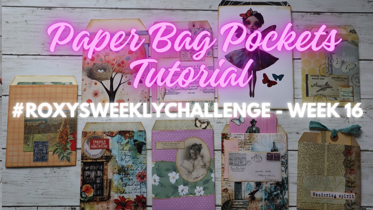 Paper Bag Pockets From Scrapbook Paper Tutorial #Roxysweeklychallenge ...