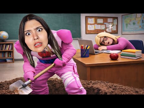 CAVANDO PARA ESCAPAR DE LA ESCUELA (EN ROBLOX)