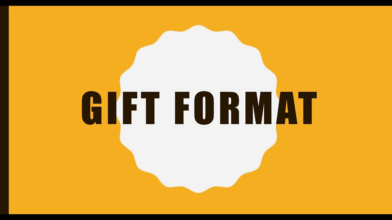 GIFT format to upload the questions to the website - YouTube