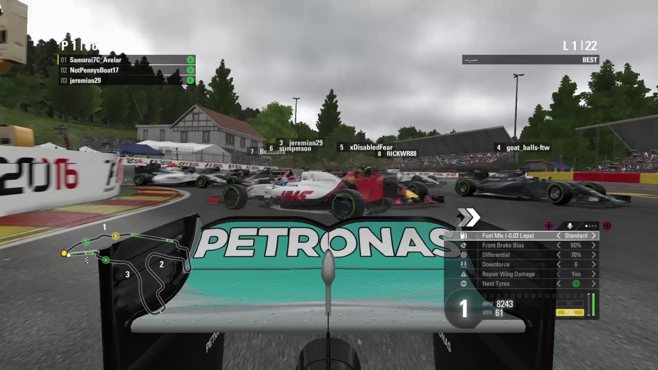 F1™ 1st corner contact - YouTube