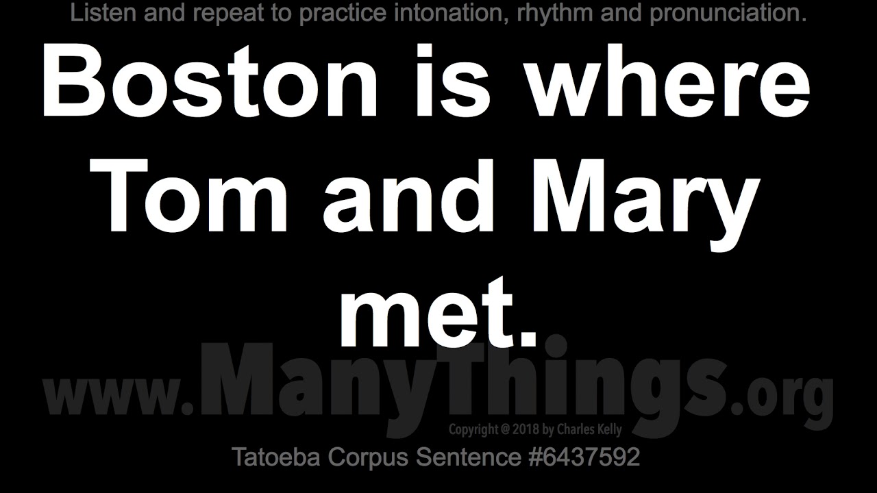 Tom Sentences - 2018 #13 - 50 English Sentences with "Boston" - YouTube