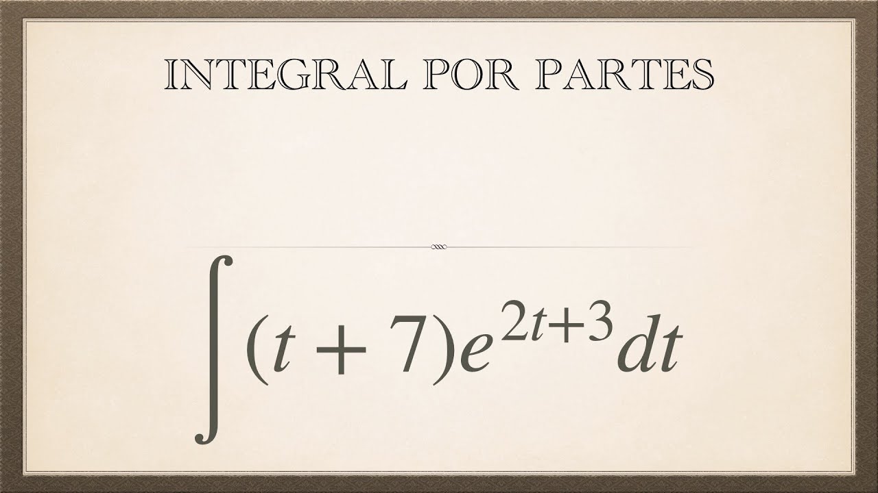 Integral de (t-7)e^2t+e - YouTube