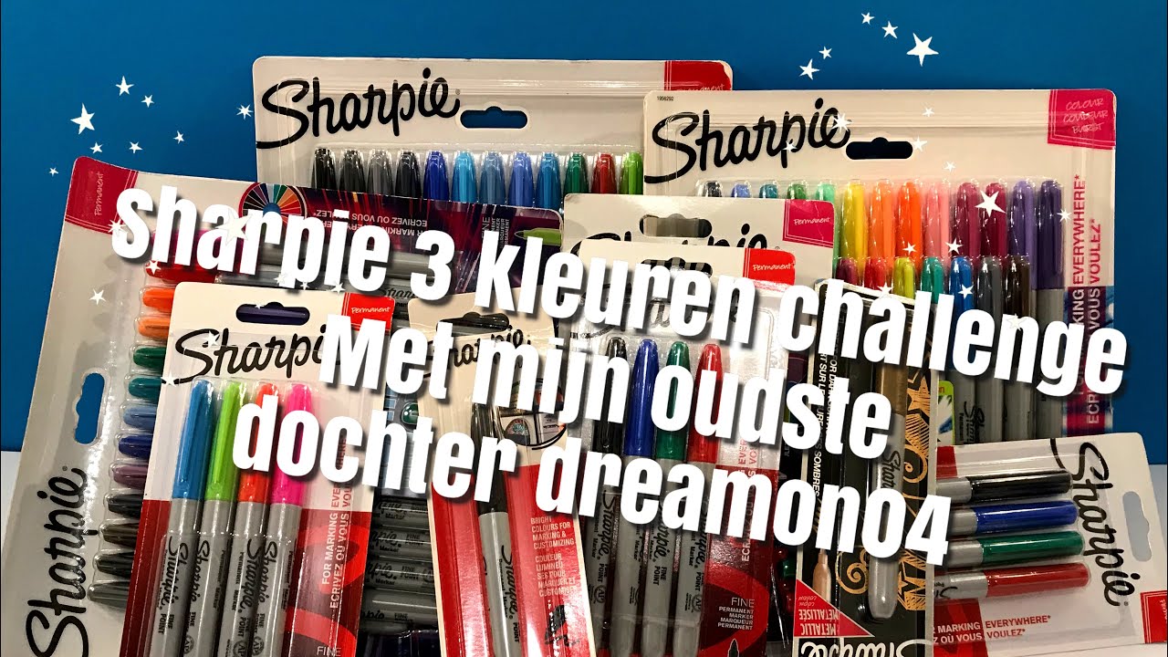 Sharpies 3 kleuren challenge 😄 - YouTube