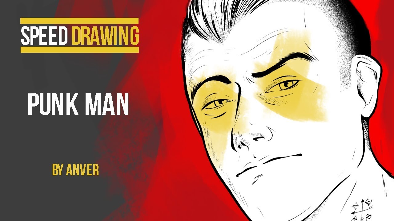 [Speed Drawing] Punk Man - Digital Drawing by ANVER - YouTube