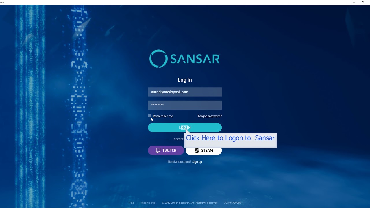 Login to Sansar Final - YouTube