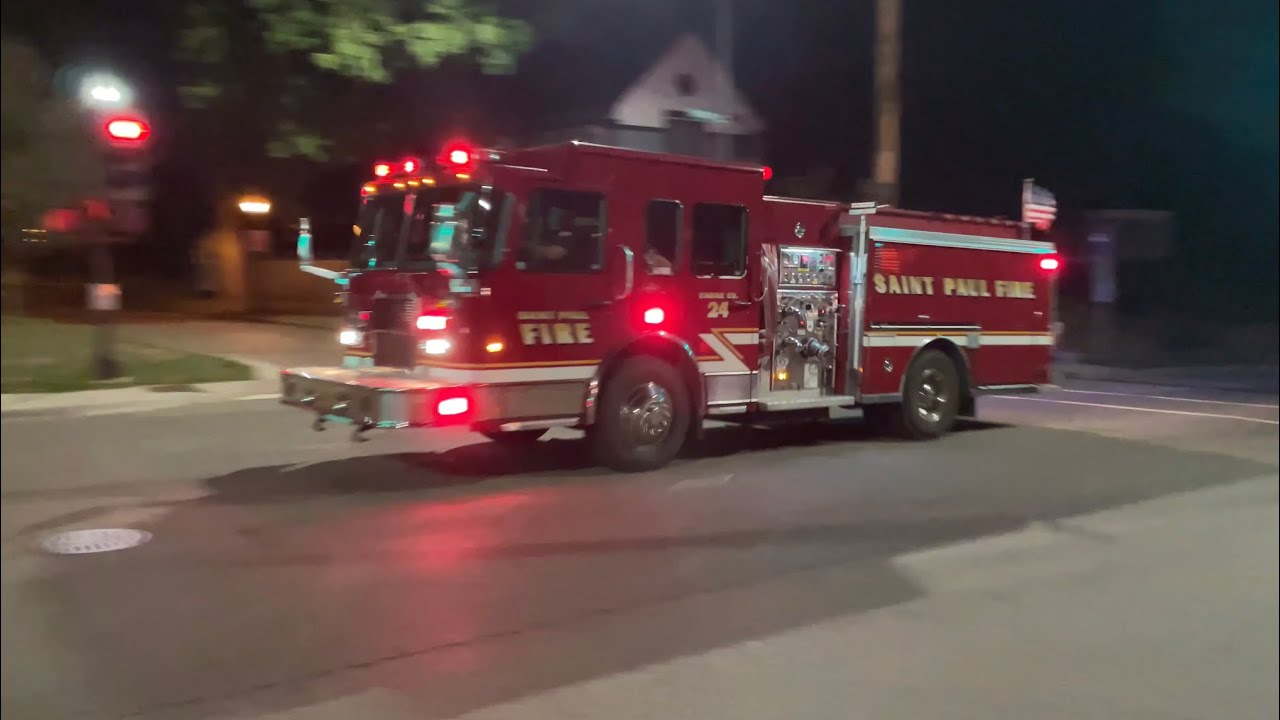 Saint Paul Fire - Engine 24 Responding - YouTube
