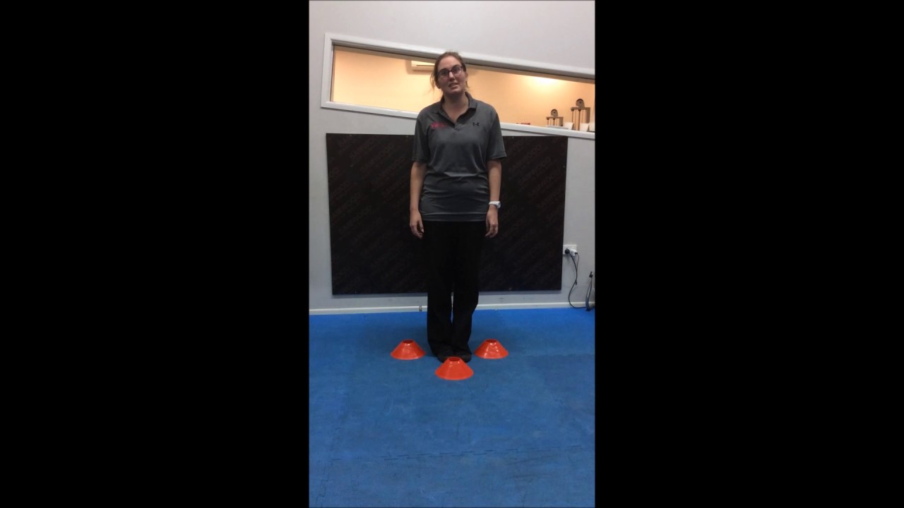 Balance with 3 point toe taps - YouTube