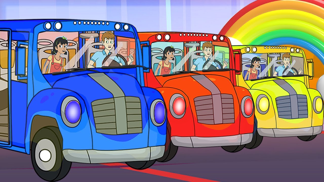 Wheels On The Bus + Old MacDonald Had A Farm Animal sounds Song - Kids ...