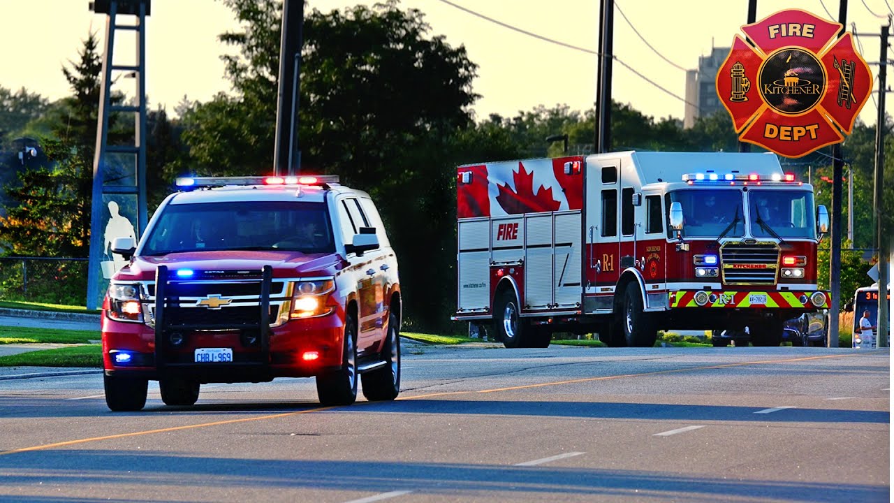 Kitchener Fire - Car 123 & Rescue 11 Responding - YouTube