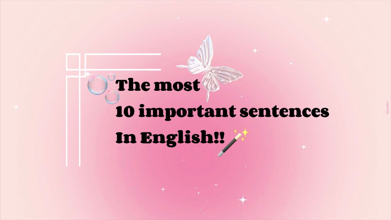 The 10 most important sentences in English!🪄 - YouTube