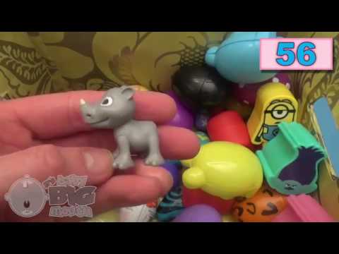 NEW Huge 101 Surprise Egg Opening Kinder Surprise Disney Mickey Mouse ...