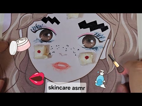 [ 💸paperdiy💸] ASMR Paper Makeup & Skincare 종이인형 화장놀이 - YouTube