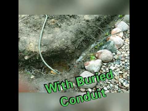 Landscape Lighting Installation with Buried Conduit! - YouTube
