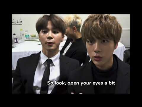 Jin was teaching Jimin how to smirk and Jimin just😂 he's so funny