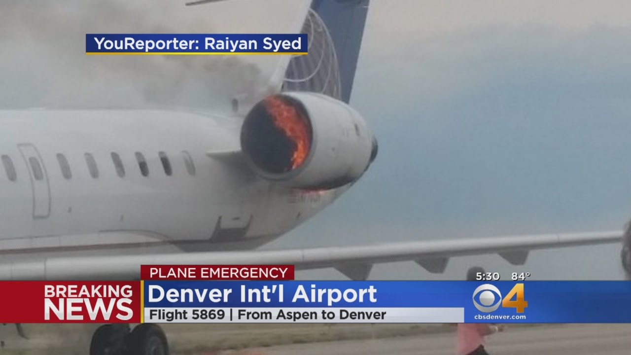 Plane 'Reported On Fire' Lands At DIA - YouTube