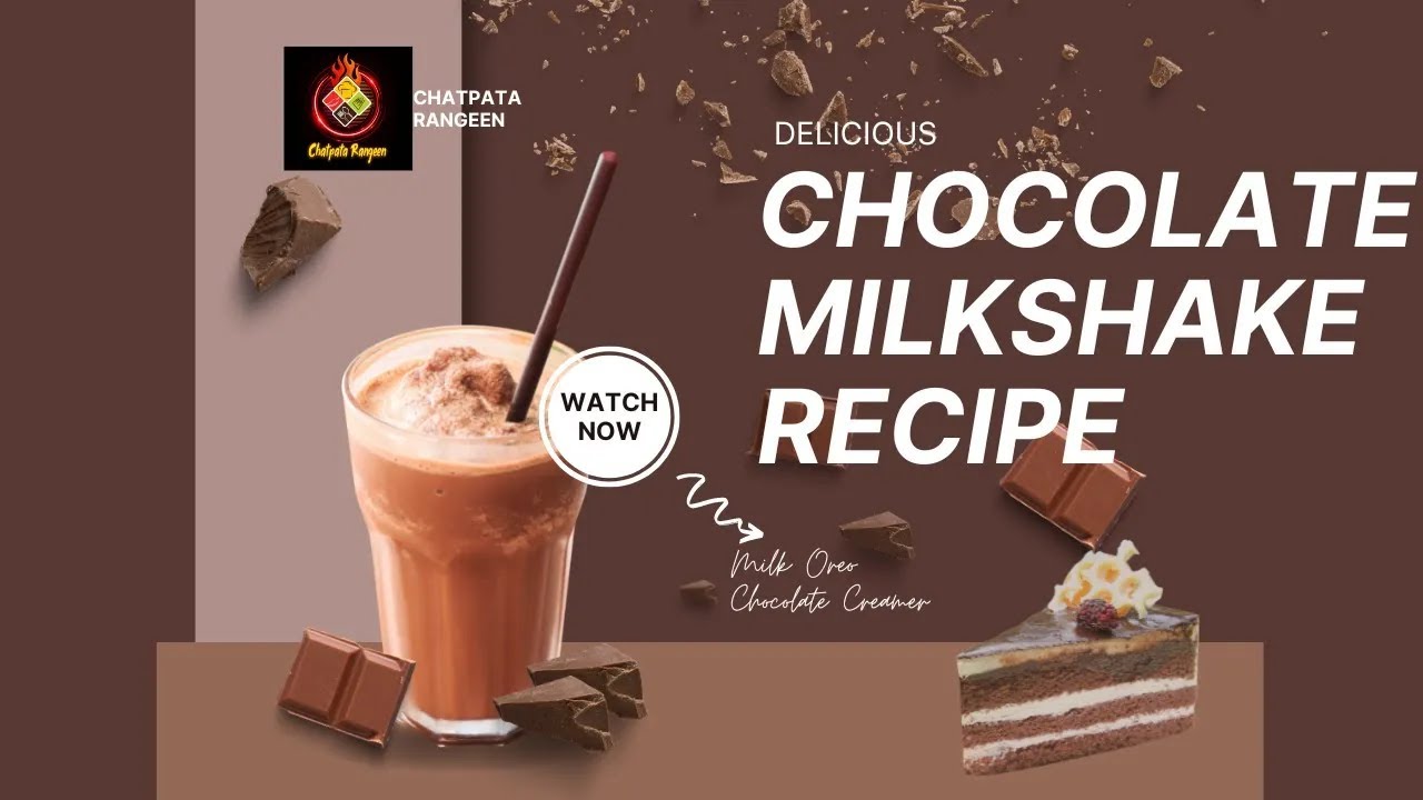 CHOCOLATE MILKSHAKE Recipe | How to Make Chocolate Milkshake With Cocoa ...