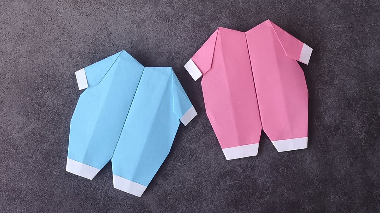 可爱的婴儿连体衣裤折纸，好看又好学，手工DIY教程 | DIY Origami Baby Clothes | How to Make ...