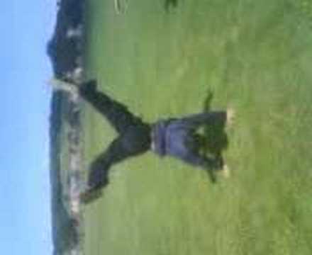 bill doing a handstand in to a windmill
