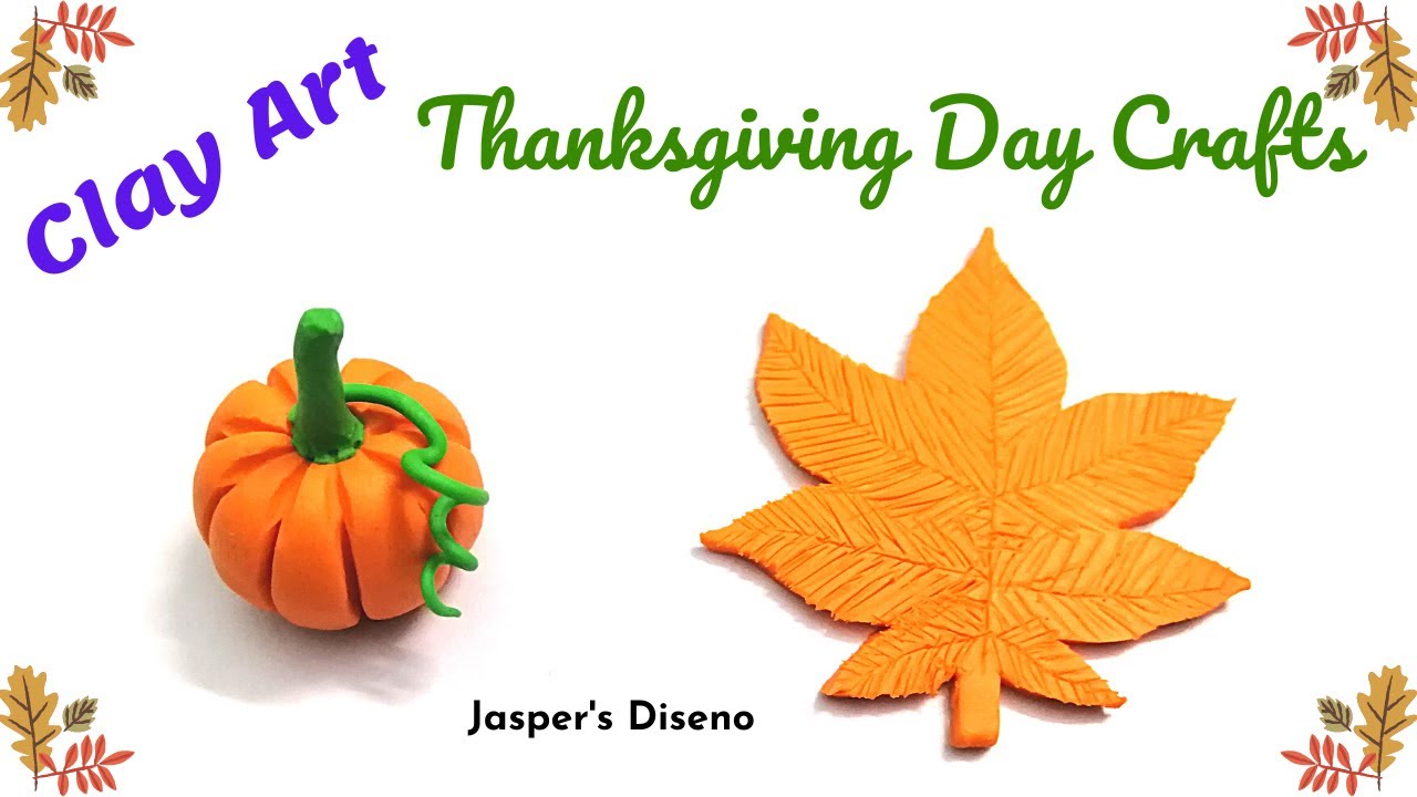 Clay Art Pumpkin and Autumn Leaf | Miniature Crafts | Fall Season ...