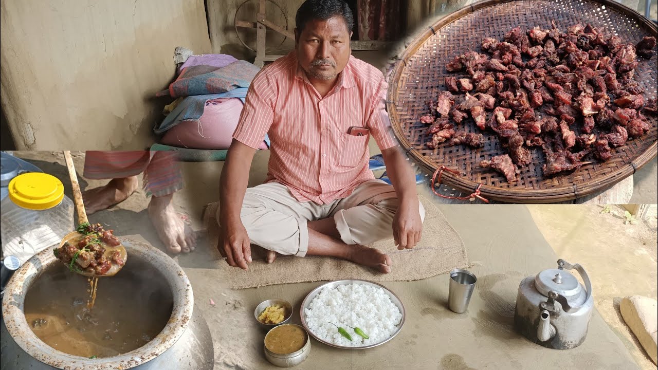 Sobaijwng Oma Bedor Mwdwm Gwran, Bodo Dish Black Gram With Pork Dry ...