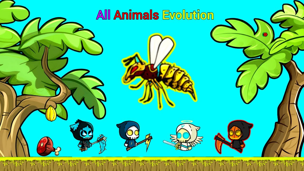 All Animals Evolution With Fighter Reaper (EvoWorld.io) - YouTube