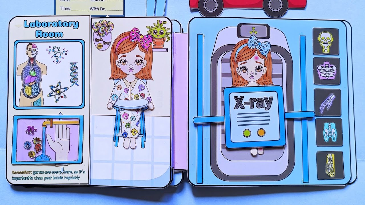 How to make DIY Handmade Paper Doll Hospital in Album / TUTORIAL - YouTube