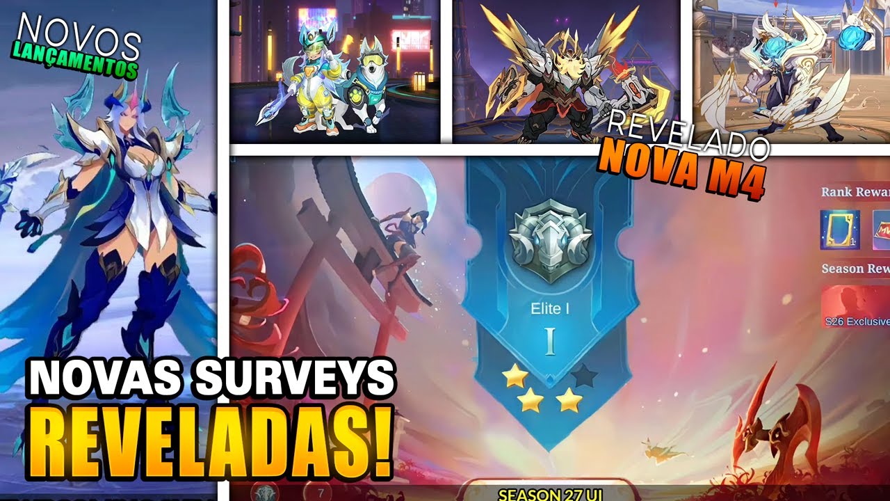 NOVAS SKINS SURVEYS! REVELADO A NOVA M4! MOBILE LEGENDS - YouTube