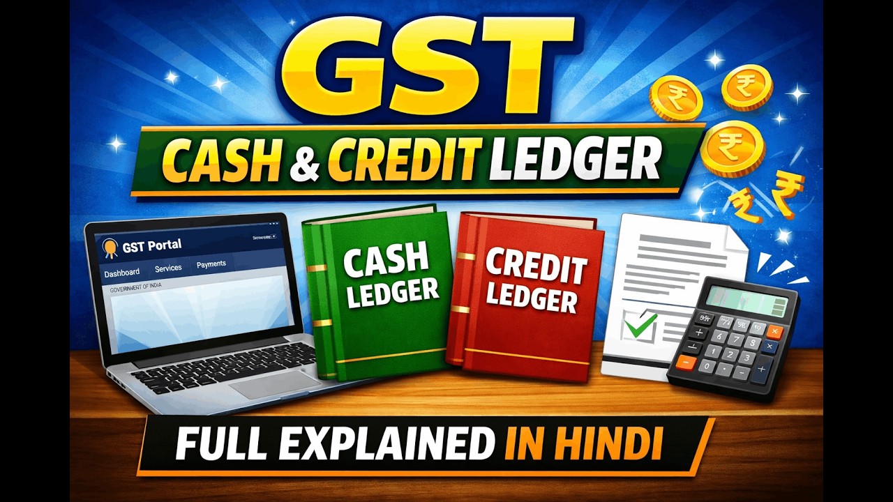 GST Electronic Cash & Credit Ledger Explained in Hindi | Full Details ...