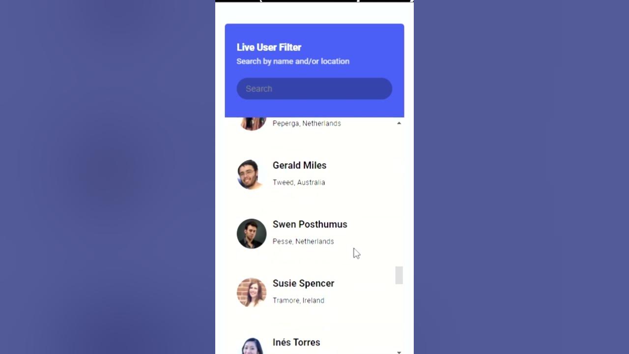 Create Search Filter Using HTML | CSS | JS - YouTube