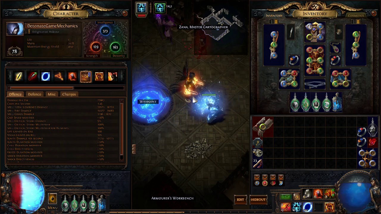 Path of Exile - Doedre's Malevolence + Detonate Mines is broken? - YouTube