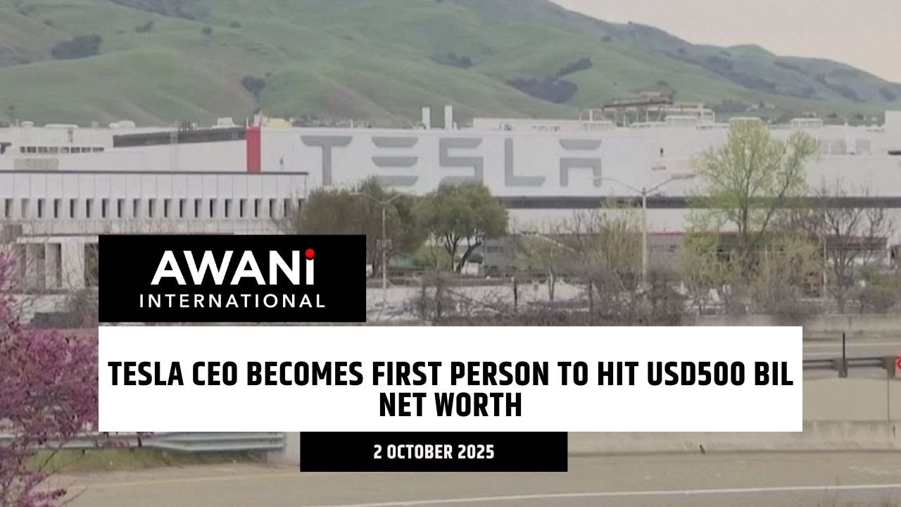 Tesla CEO becomes first person to hit USD500 bil net worth - YouTube