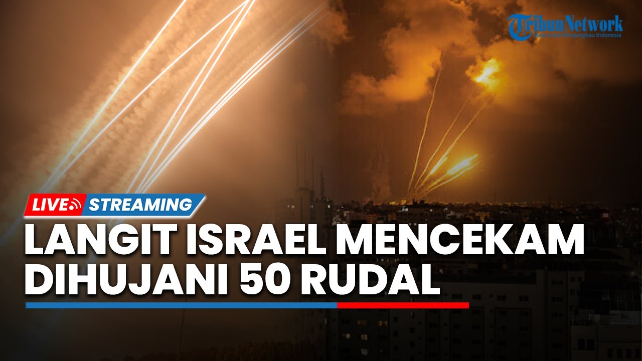 🔴Langit Israel Mencekam 'Dihiasi' 50 Rudal Hizbullah, Ledakan Picu ...