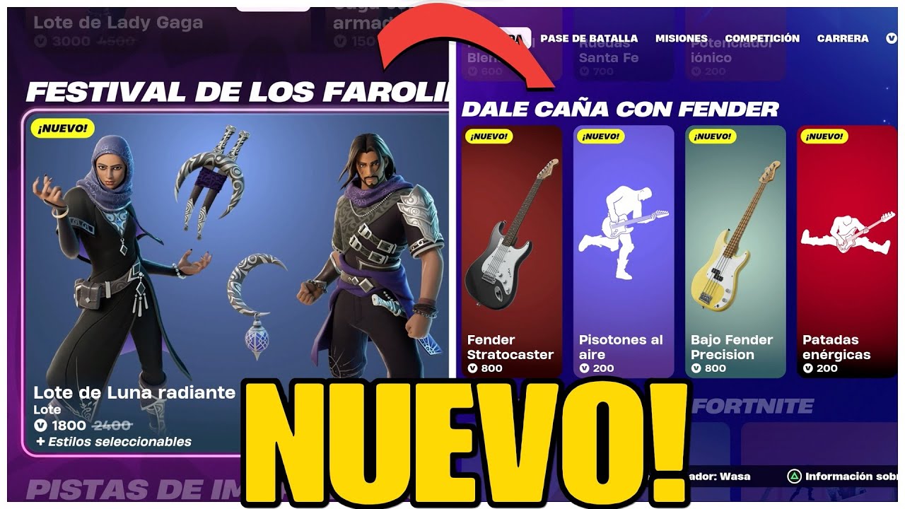 COMO CONSEGUIR EL NUEVO LOTE DE LUNA RADIANTE Y GUITARRA Y BAJO FENDER ...