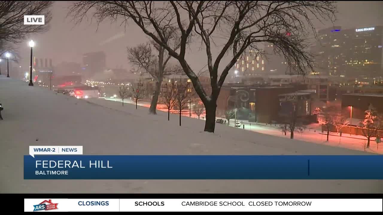 Baltimore City tackles snow storm - YouTube