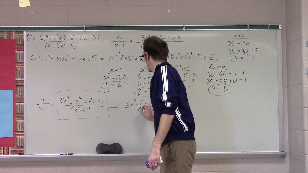 Precalc C - Method of Partial Fractions - Part 2 of 2 - YouTube