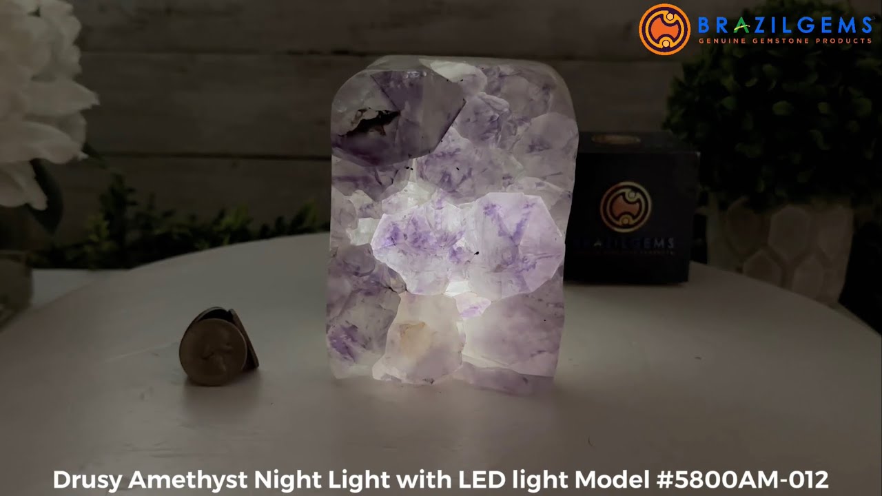 Model # 5800AM-012 Drusy Amethyst Night Light by BrazilGems.com 🏷 FOR ...