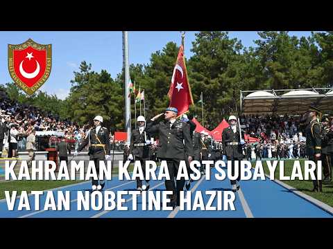 Kara Astsubay Meslek Yüksekokulunda Diploma Alma ve Sancak Devir Teslim Töreni