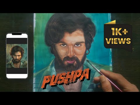 How to draw Allu Arjun , Pushpa Drawing 🔥watercolor Drawing #art # ...