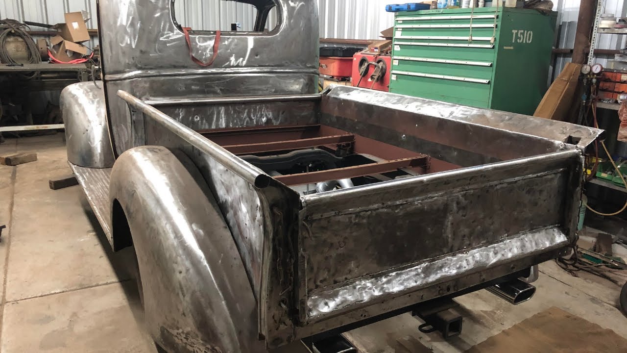 42 Chevrolet Rat Rod truck. Can we fix the original tailgate? - YouTube