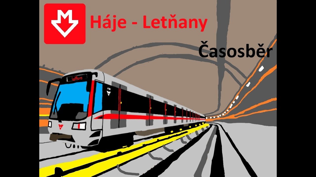 Metro Linka C Háje - Letňany ČASOSBĚR - YouTube