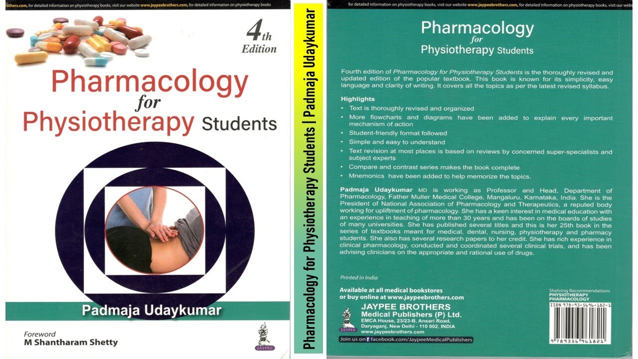 Pharmacology for Physiotherapy Students by Padmaja Udaykumar | Padmaja ...