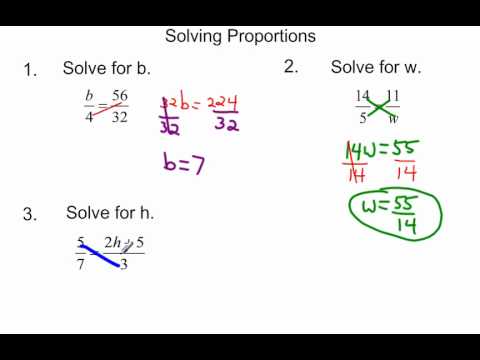 Solving Proportions with Cross Multiplication - YouTube