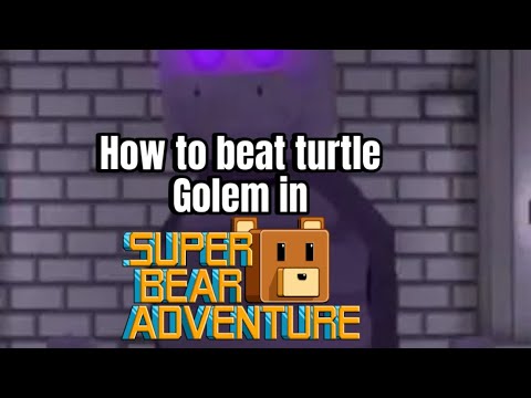How to beat turtle golem in super bear adventure - YouTube